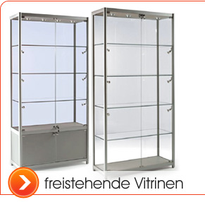 VitrinenShop liefert Vitrinen in Industriequalität mit Halogen- oder ...